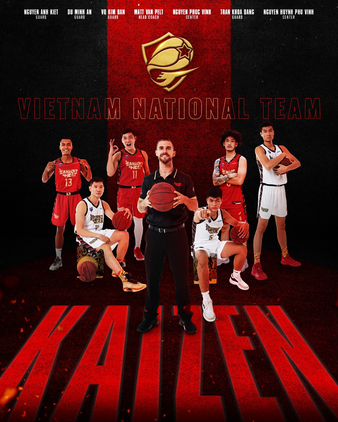 HLV Matt van Pelt dẫn dắt đội tuyển bóng rổ Việt Nam dự vòng sơ loại FIBA Asia Cup 2025