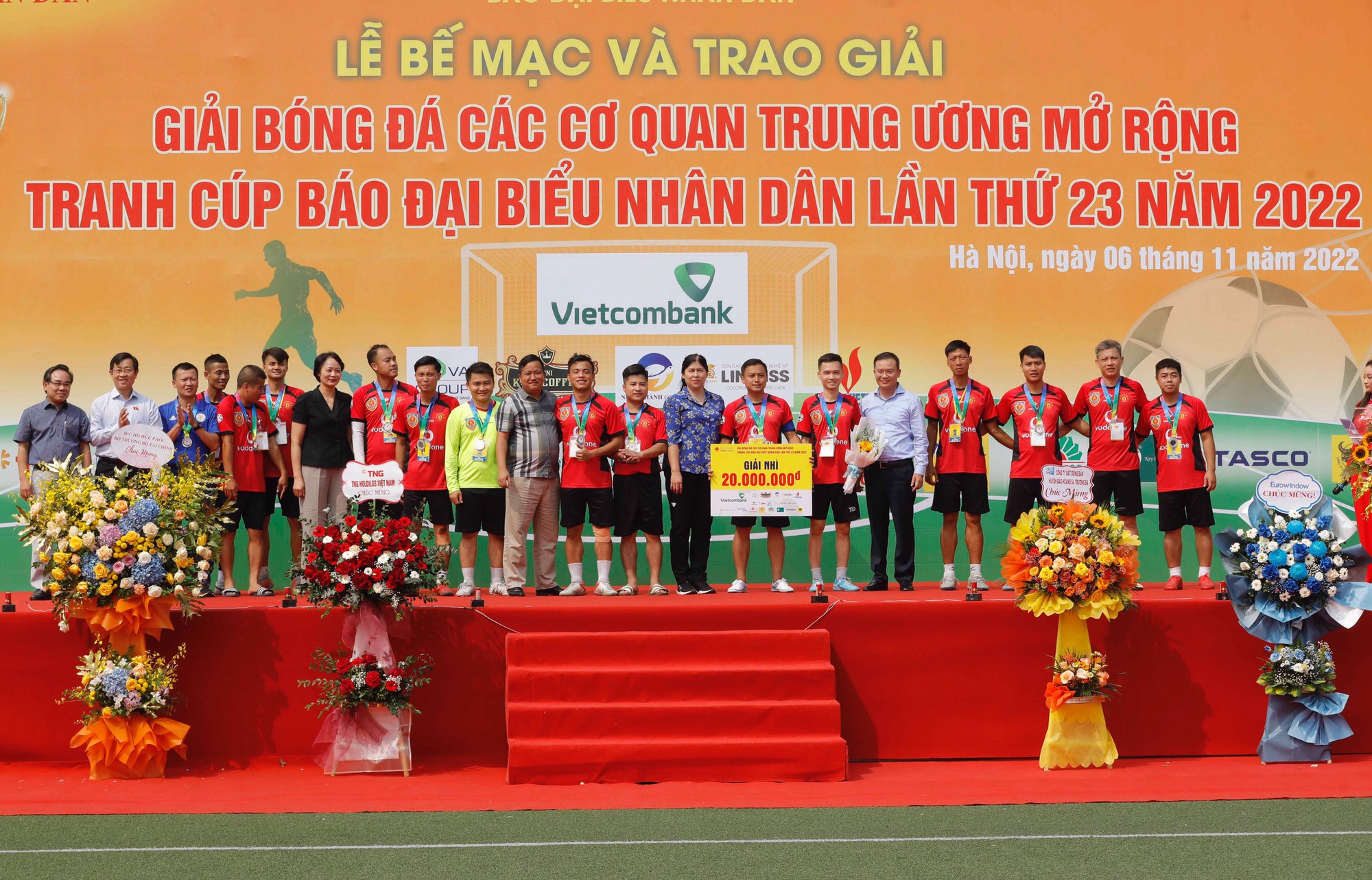 Bế mạc Giải bóng đá các cơ quan Trung ương mở rộng tranh Cúp Báo Đại ...