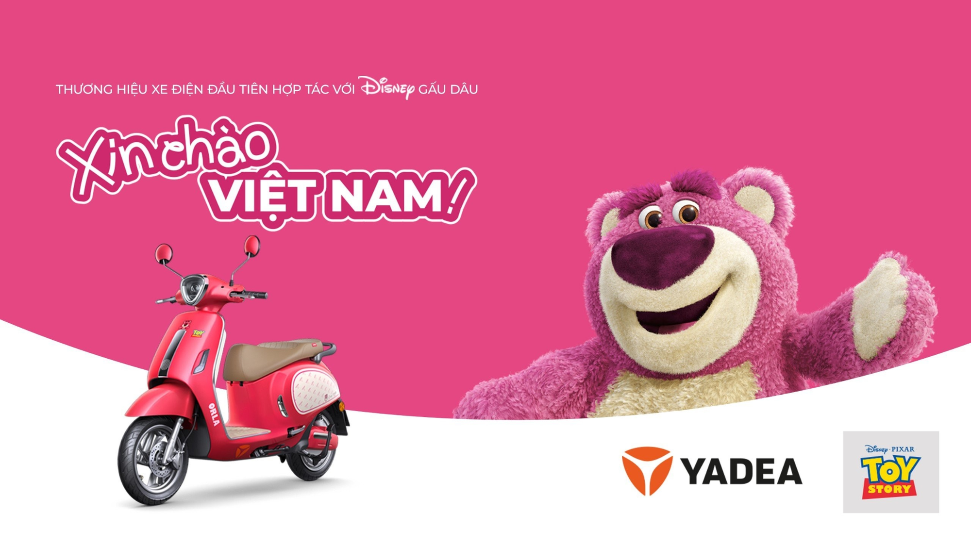 Xe máy điện Yadea Orla phiên bản Gấu Dâu Lotso - Món quà hồng cho Ngày ...