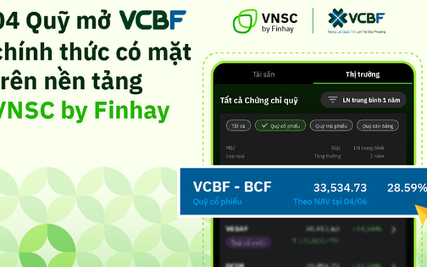Nền tảng VNSC by Finhay chính thức phân phối quỹ mở từ VCBF